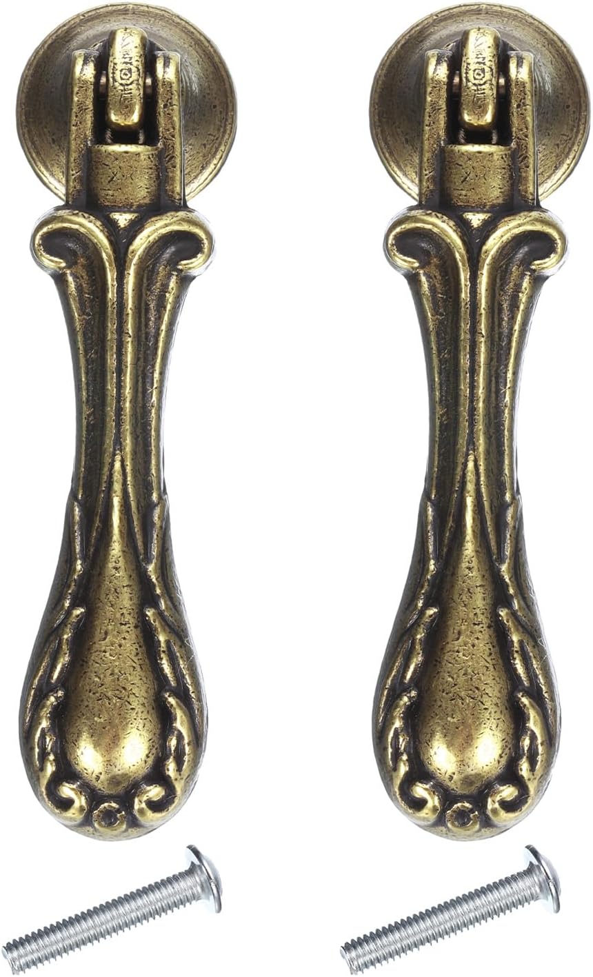 uxcell 2 Sets Vintage Pendant Drawer Pulls with Single Mounting Hole ...