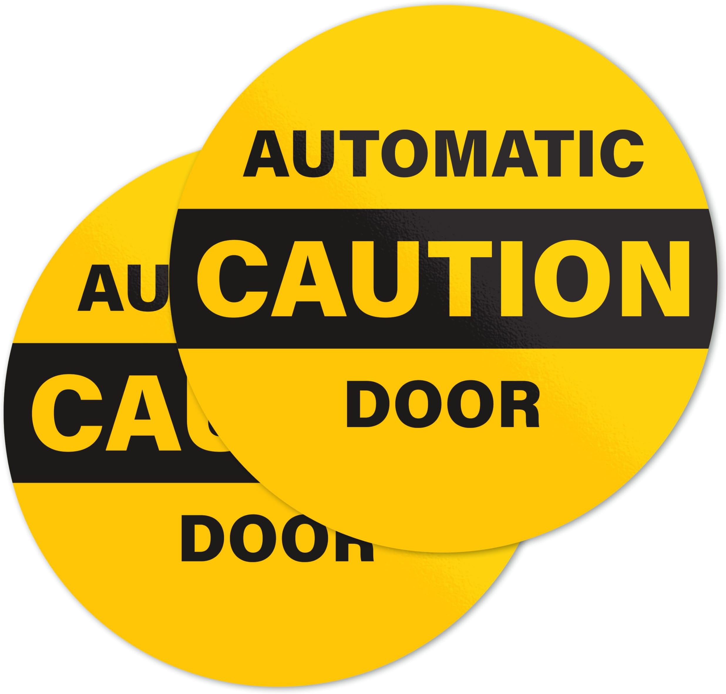 Amazon.com : 2pk Caution Automatic Door Stickers | Double Sided Signs ...