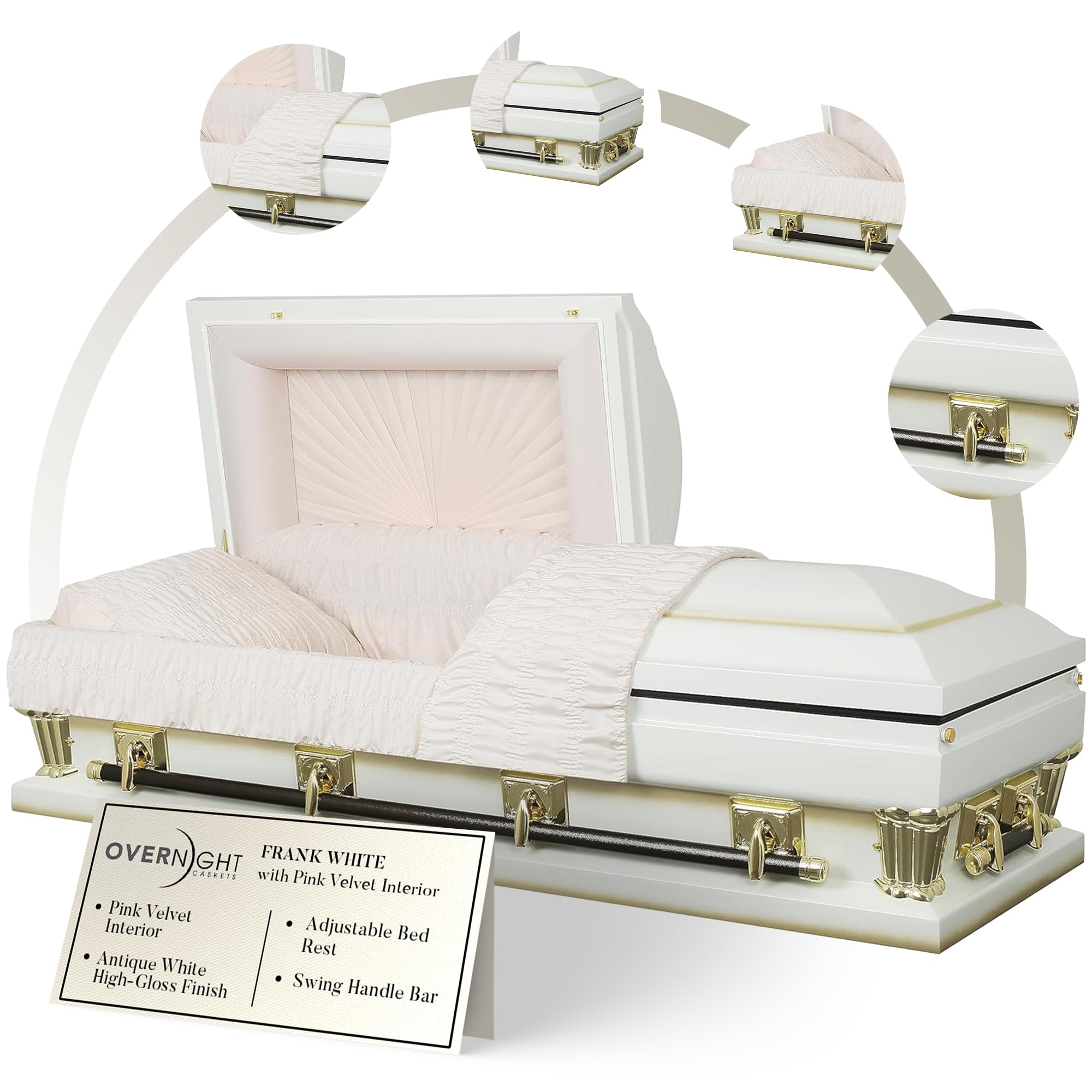 Amazon.com: Overnight Caskets Frank Oversized Metal Funeral Casket ...