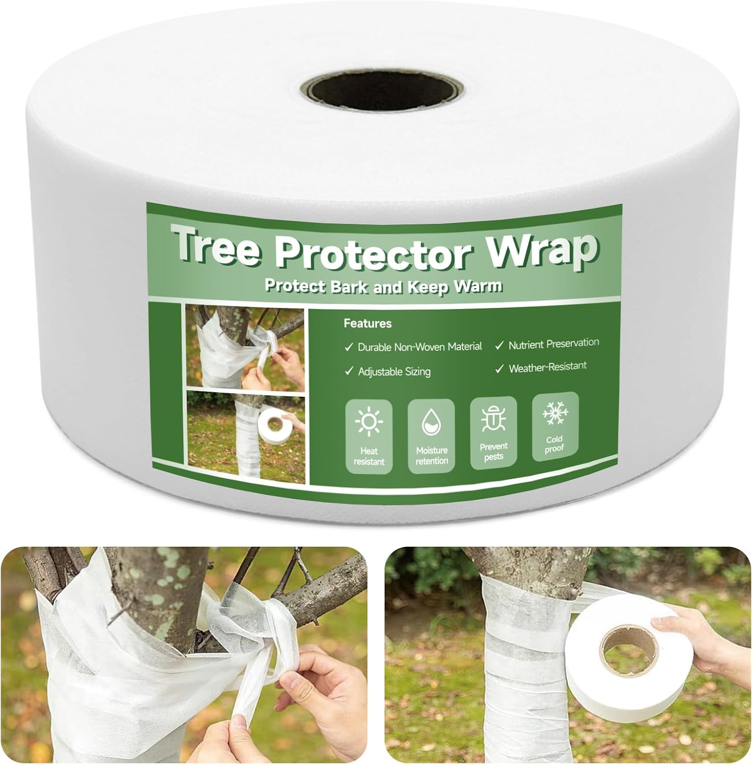 Amazon.com: Bhyhok 4" x 394 FT Tree Protector Wraps - Non-Woven Trunk ...