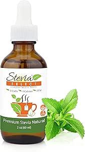 Stevia Select Gouttes de stévia liquide – Édulcorant zéro calorie ...