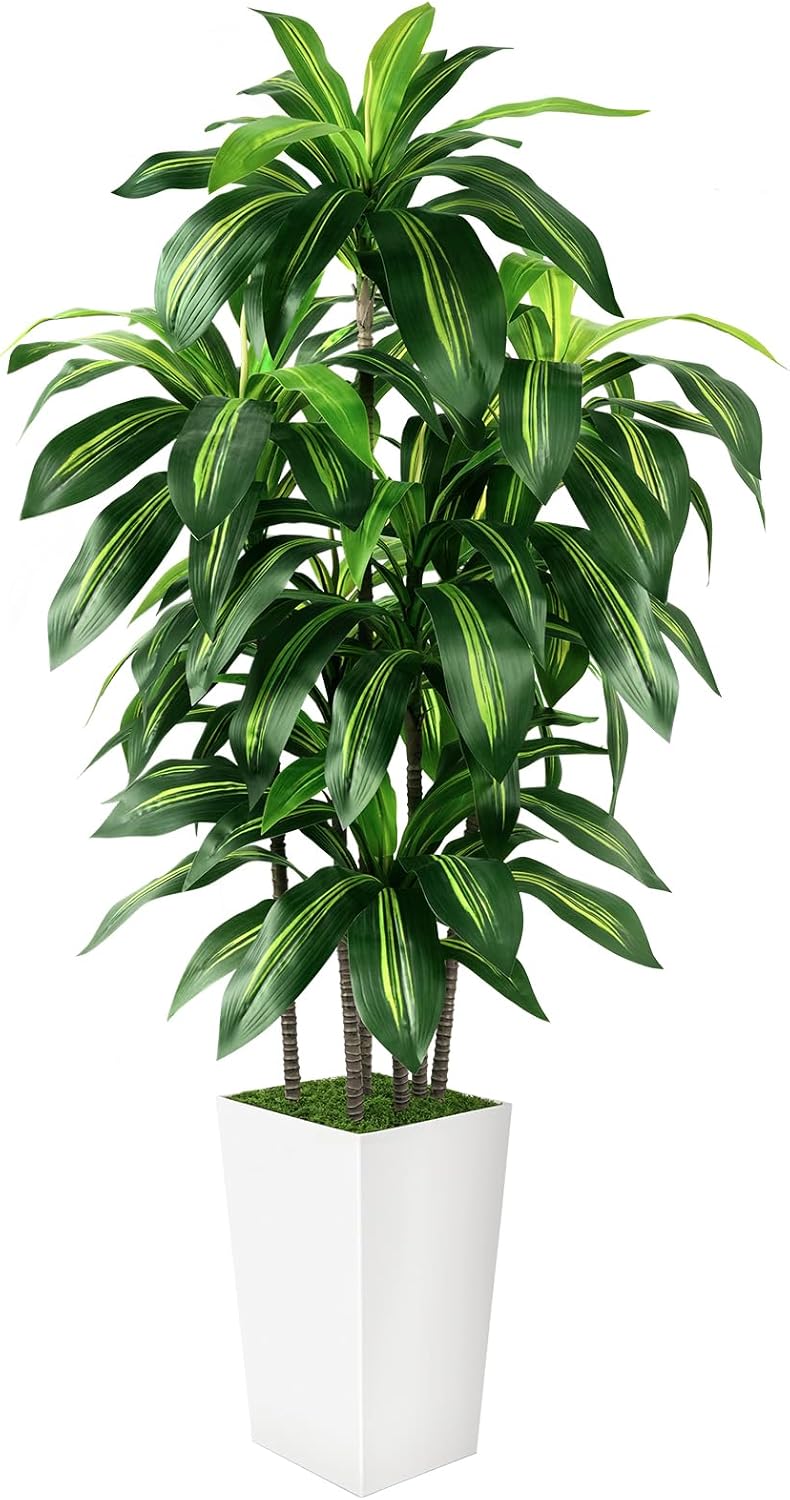 Amazon.com: Artificial Dracaena Tree Indoor, 5FT Tall Fake Tree with ...
