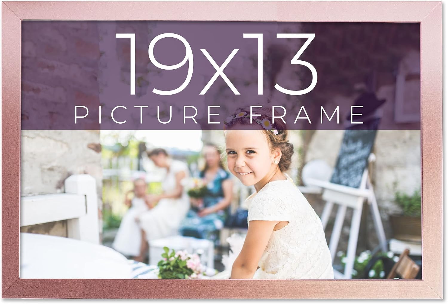 Amazon.com - 19x13 Frame Pink Rose Gold Solid Wood Picture Frame Width ...