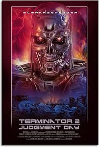 Amazon.com: PAMVINT Terminator Poster Terminator：2 Judgment Day Canvas ...
