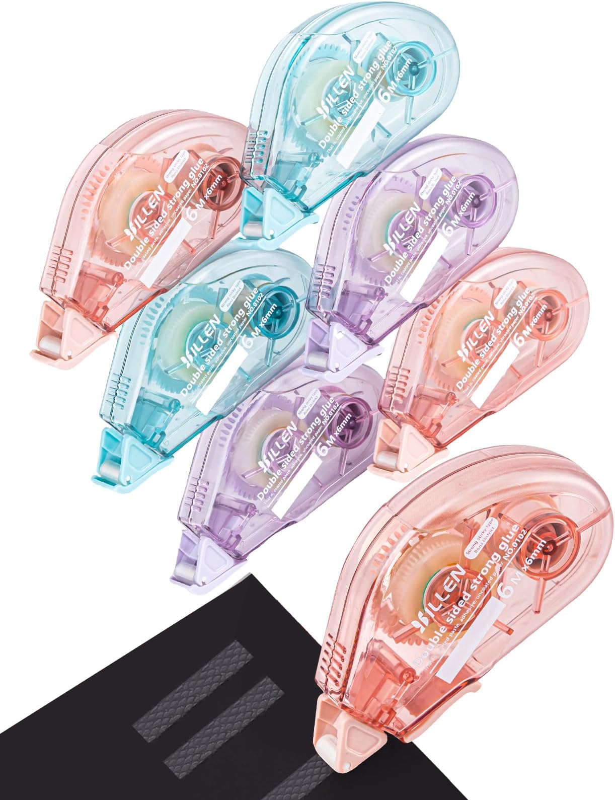 Amazon.com : Double Sided Tape Roller 4 Pack - Scrapbooking Glue Tape ...