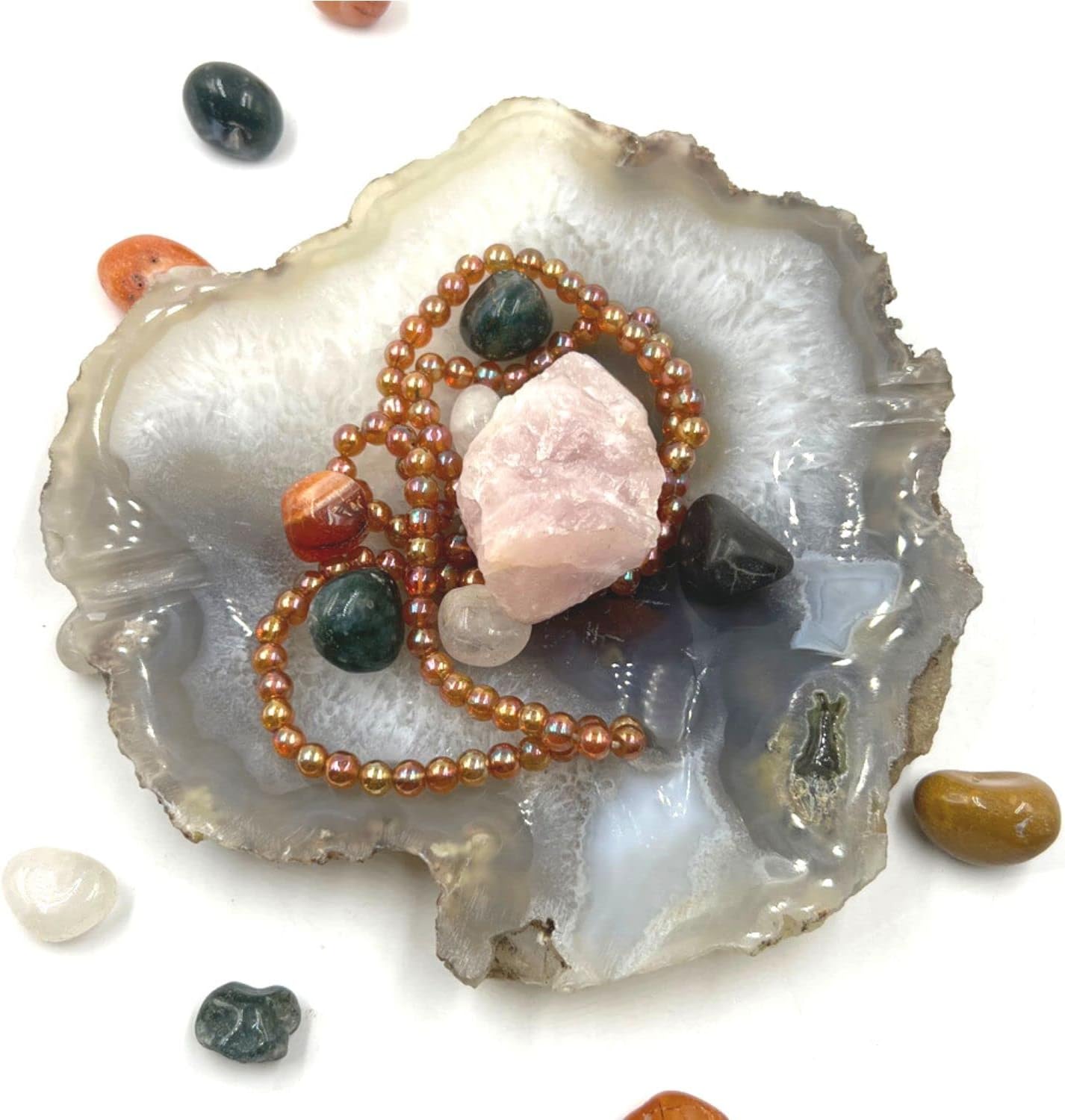 Amazon.com: JAIN ARTS AND EXPORTS Natural Grey Agate Slice, Agate Bowl ...