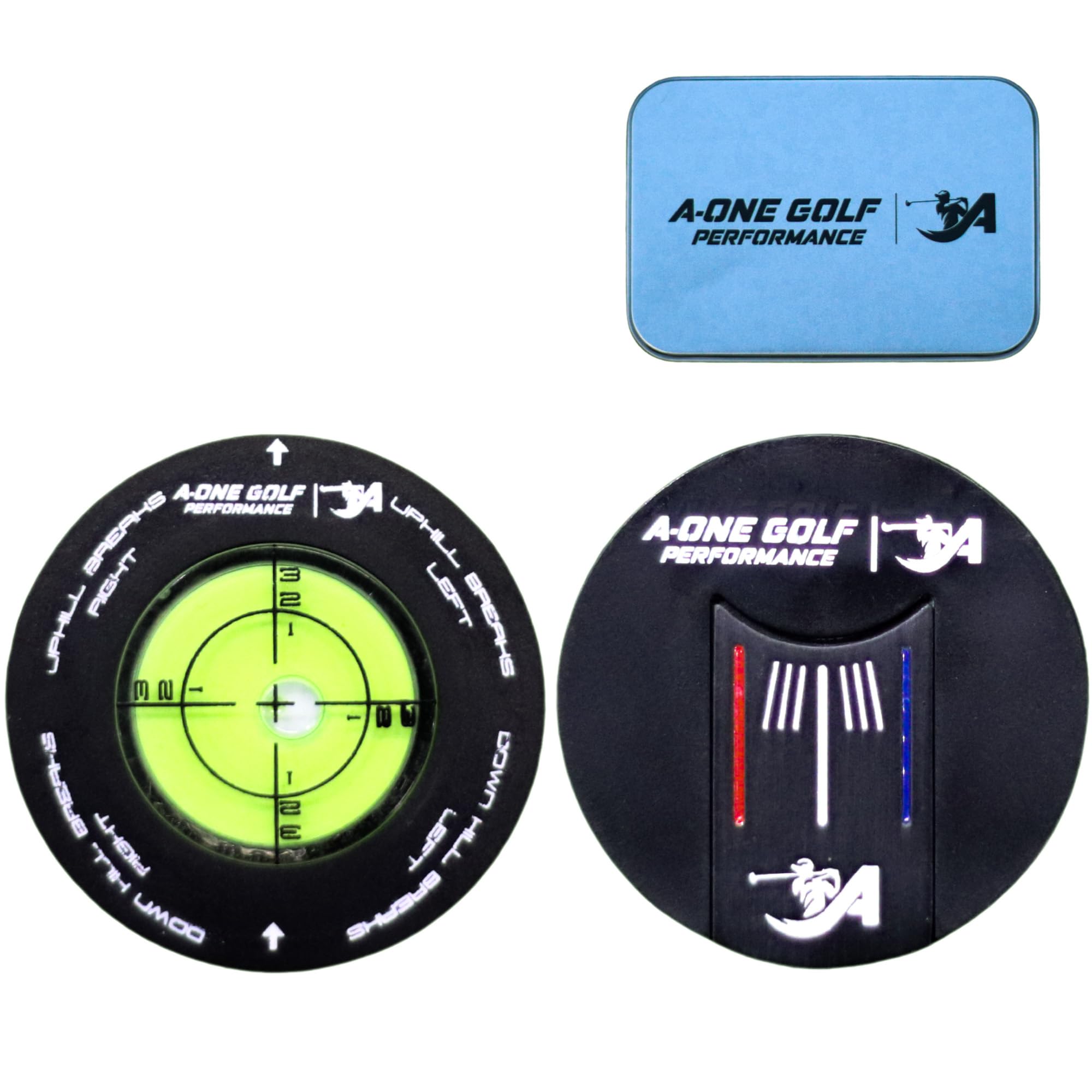 A-ONE Golf Performance Golf Spirit Level Golf Ball Marker, with ...