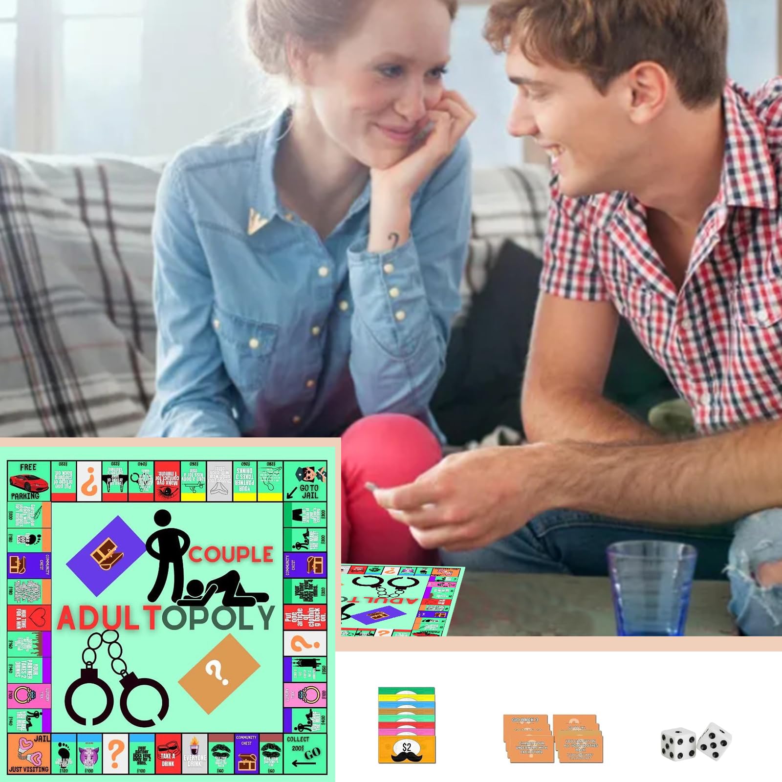 Tales Couples Edition Cards Best 11 Adultopoly Board Game, Couple Board ...