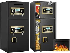 Large Double-door Coin-operated Safe, Digital Security Safe with Keypad ...