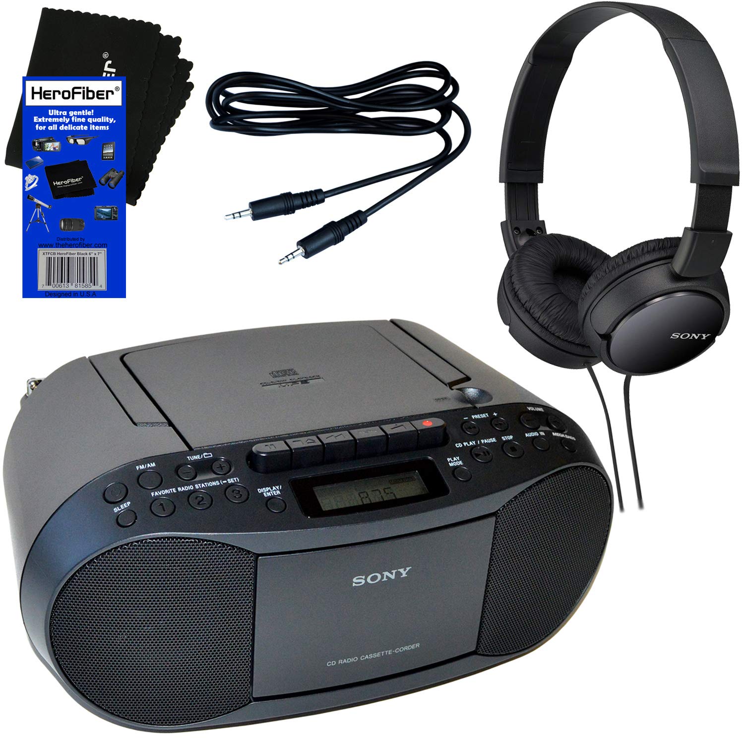 Buy Sony Portable CD Player Boombox with AM/FM Radio & Cassette Tape ...