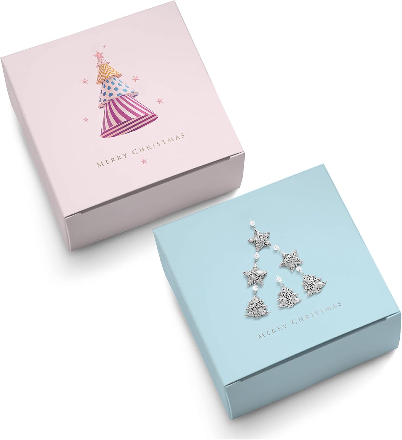 Amazon.com: Christmas Gift Box 8x8x4 Inch, Gift Boxes with Lid, Pink ...