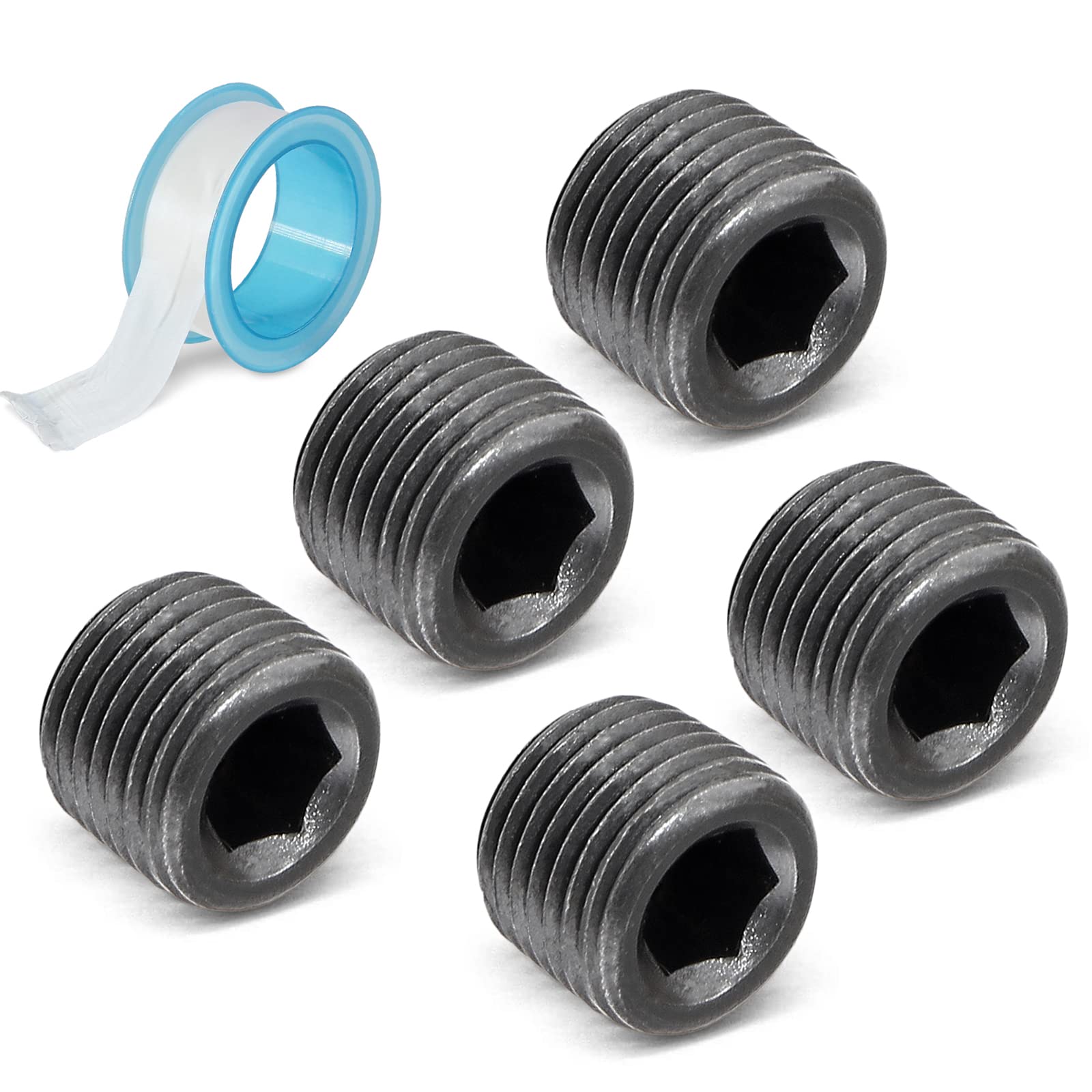 Snapklik.com : LifCratms 1/8" Male NPT Plugs, Carbon Steel Pipe Fitting ...