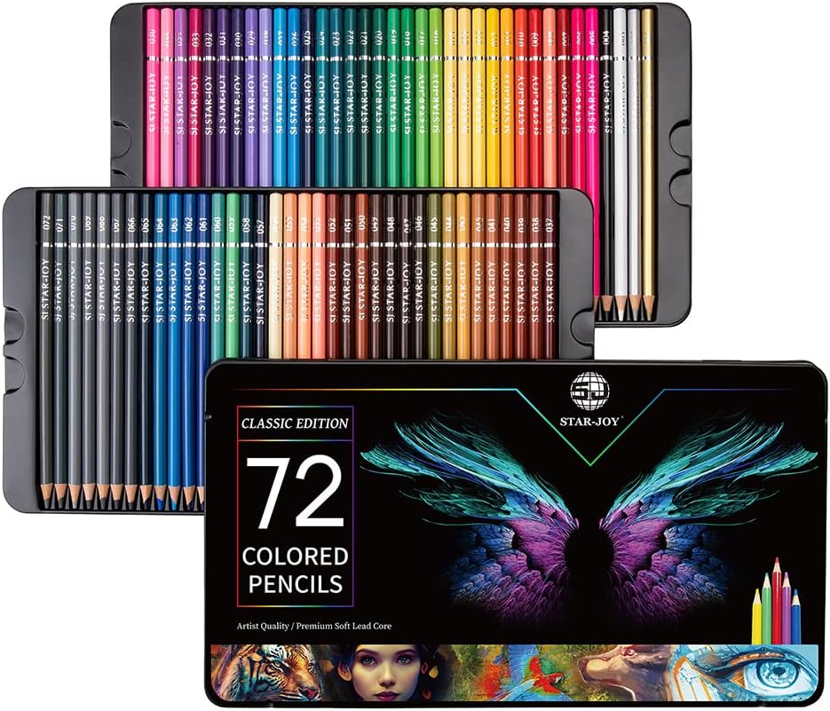 Amazon.com : Magicfly 72 Colored Pencils Set, Oil-Based Colored Pencils ...