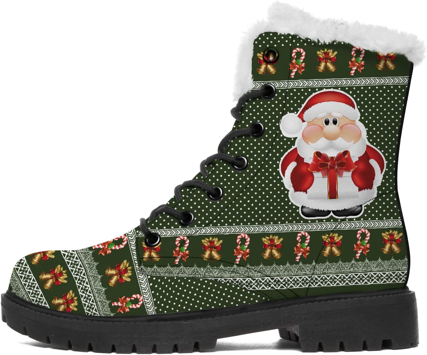 Amazon.com | vogiant Christmas Print Boots Mens Womens Winter Combat ...