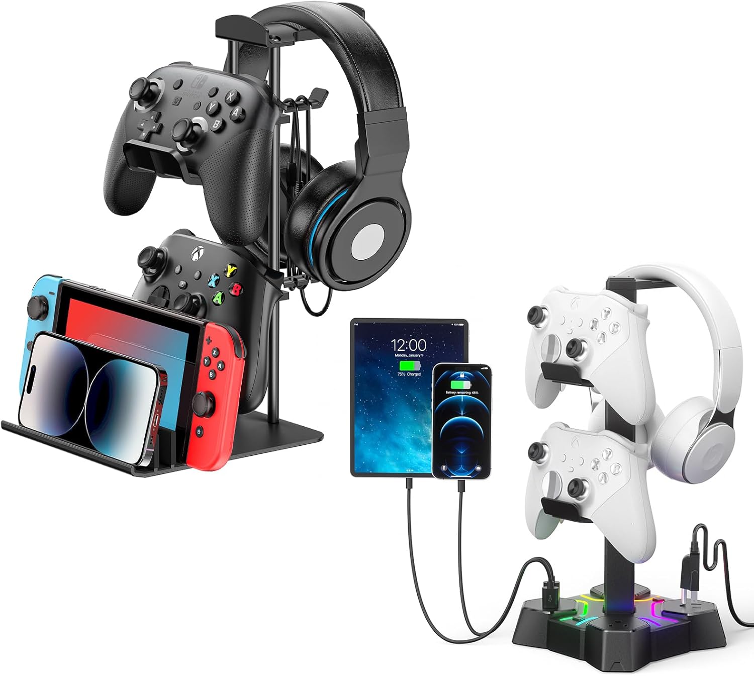 Amazon.com: KDD Headphone Stand & Controller Holder for Desk & RGB ...
