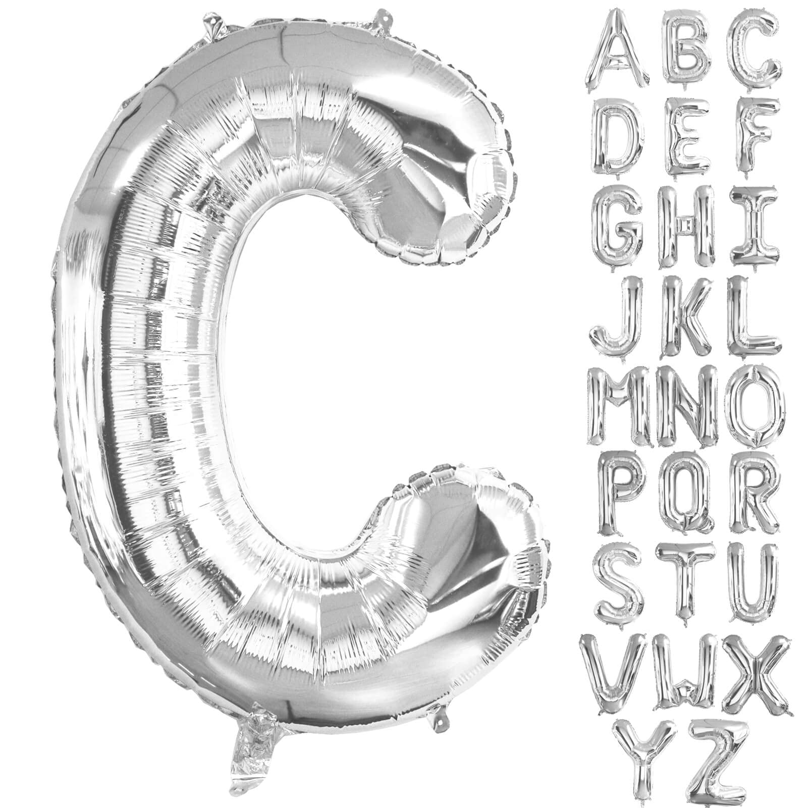 Amazon.com: Lovoir 40 Inch Large Silver Letter C Balloons Big Size ...