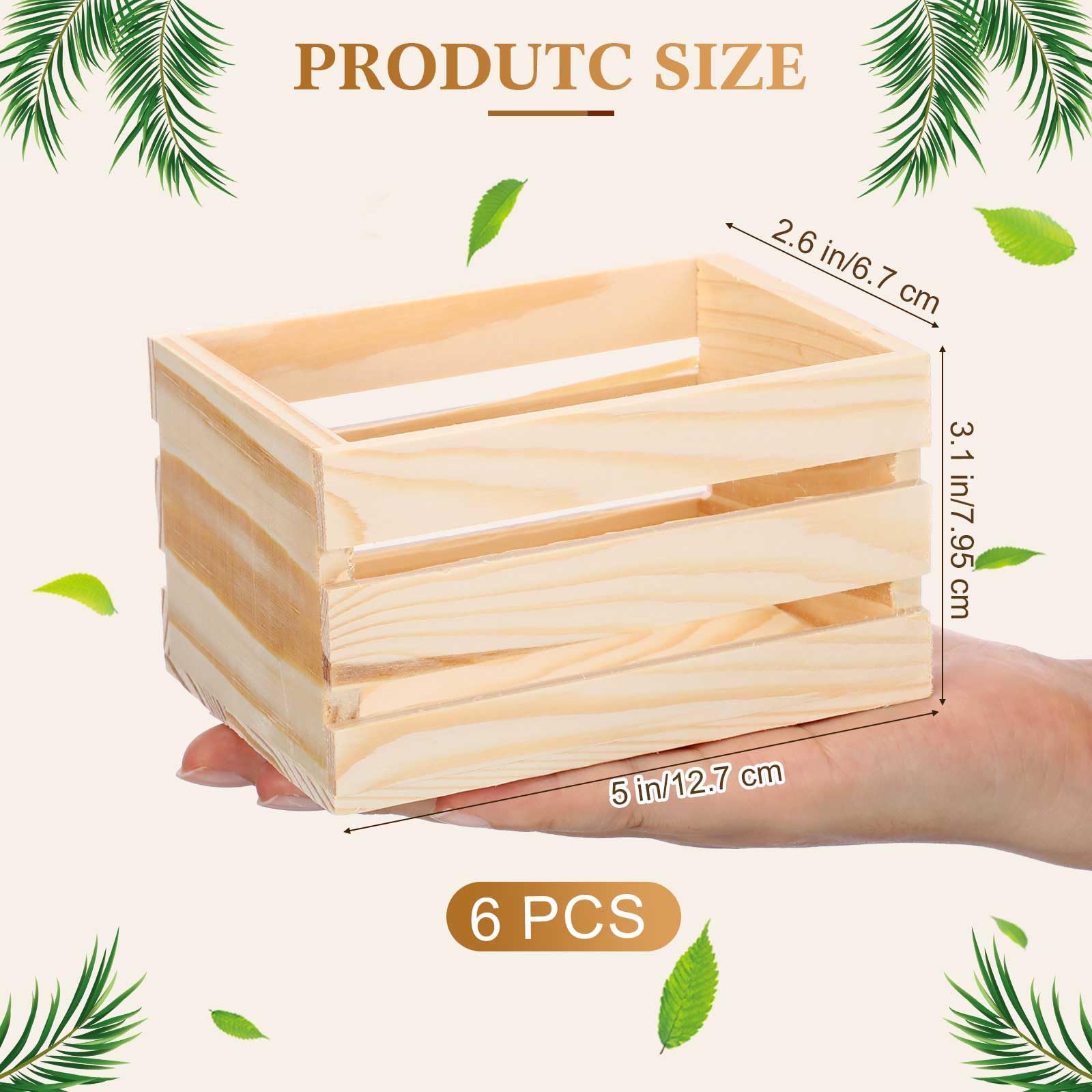 Snapklik.com : Roowest Decorative Wood Crates Nesting Storage Container ...