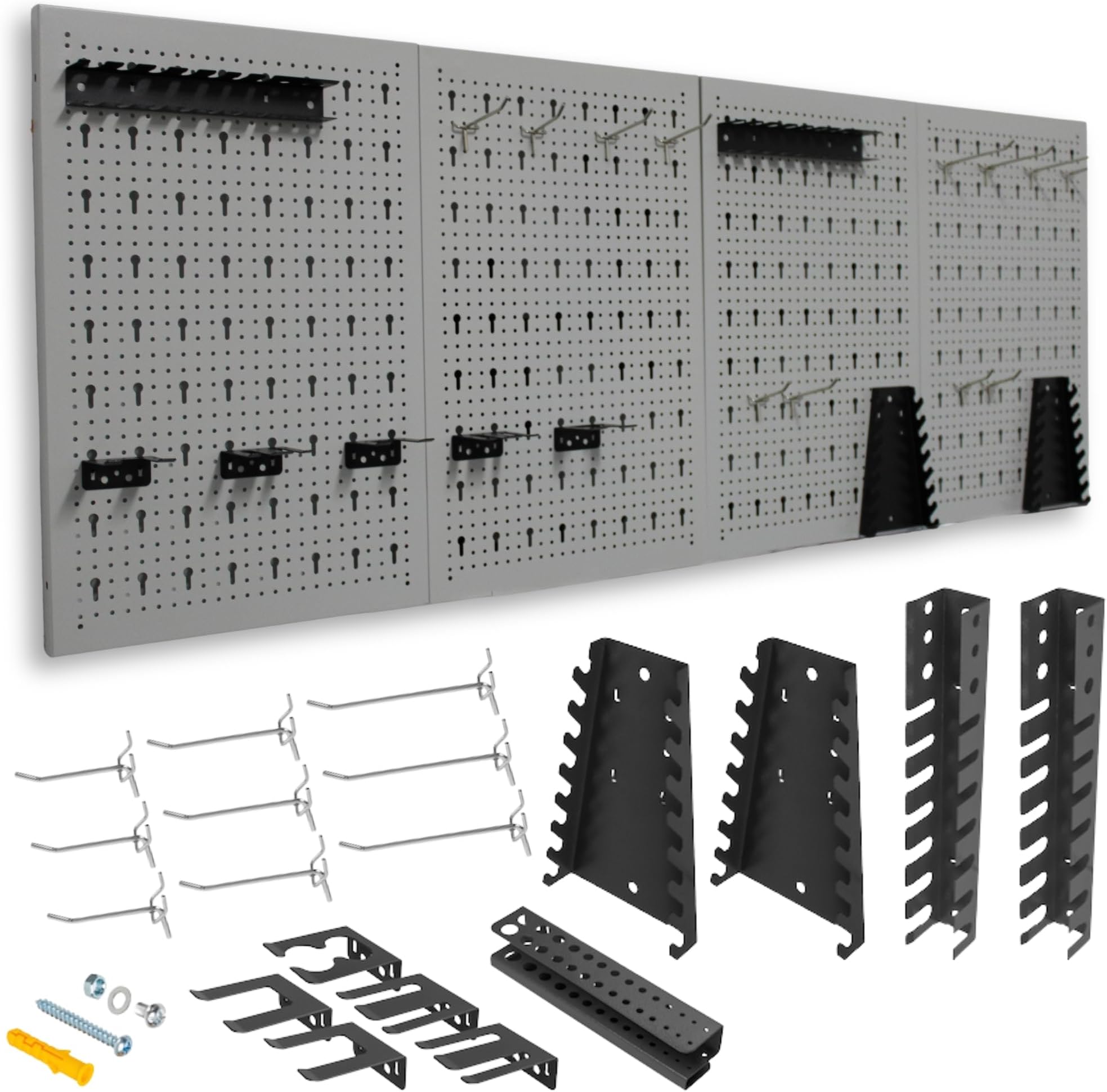 WilTec Panneau Porte-Outils Mural 1200 x 20 x 600 mm, 3X Paroie ...