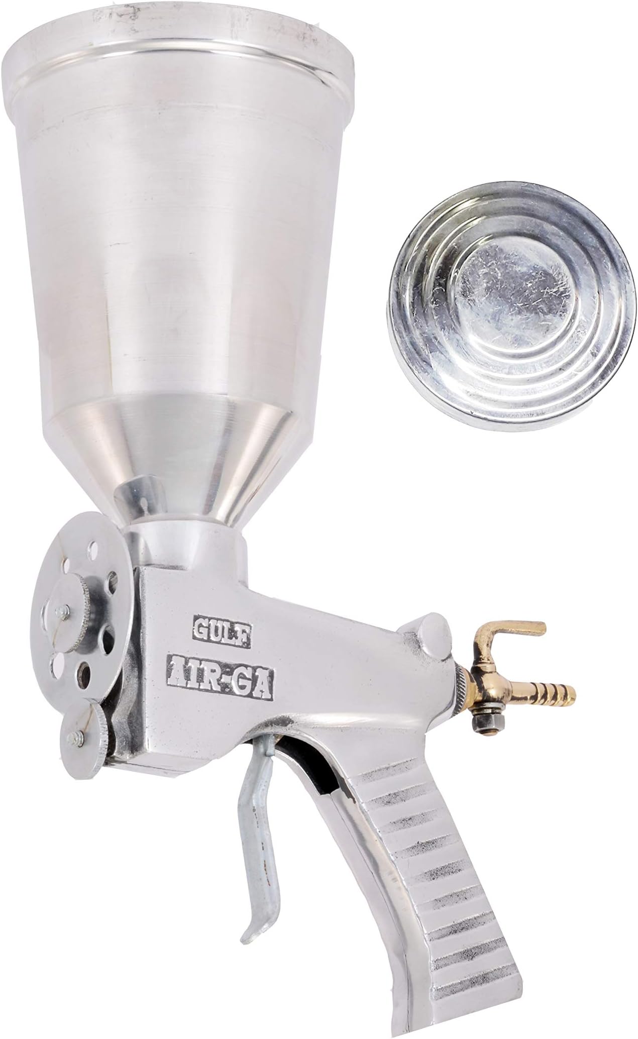 Air-ga Aluminium Texture Hopper Spray Paint Gun for Wall and Speaker DJ ...