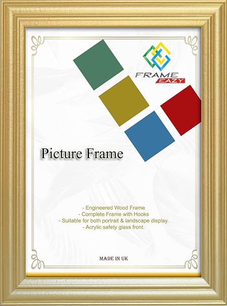 FRAME EAZY Gold 24 x 18 inch Picture Frame In Multiple Colours & Sizes ...