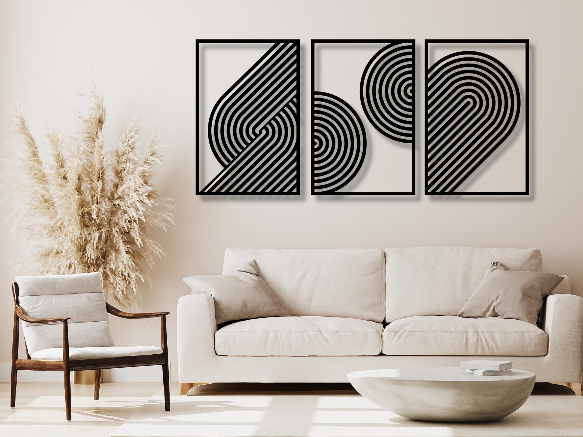 Wooden Swirl Wall Decor Wood Wall Art | Geometric Wood Wall Decor