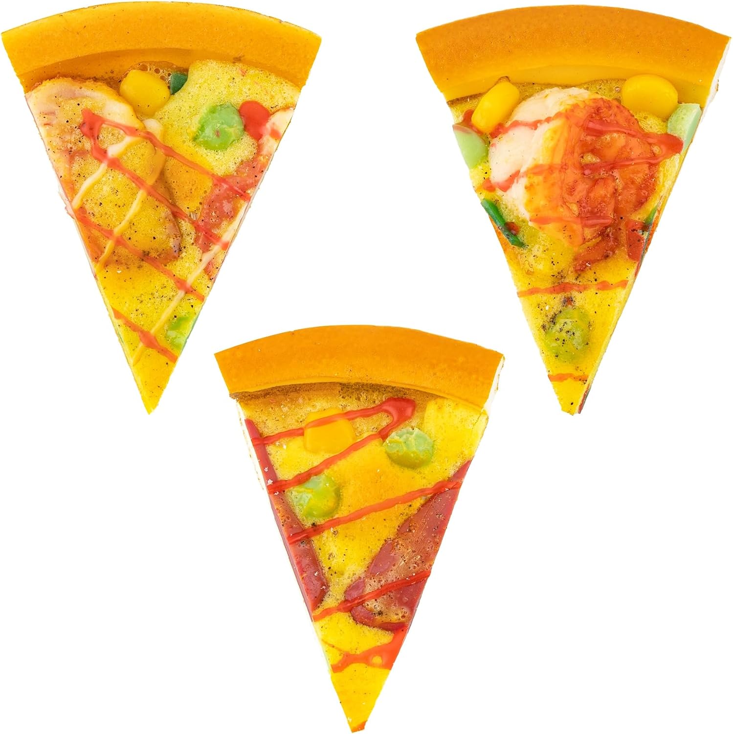 Amazon.com: Framendino, 3 Pack Artificial Simulation Pizza Slice Model ...