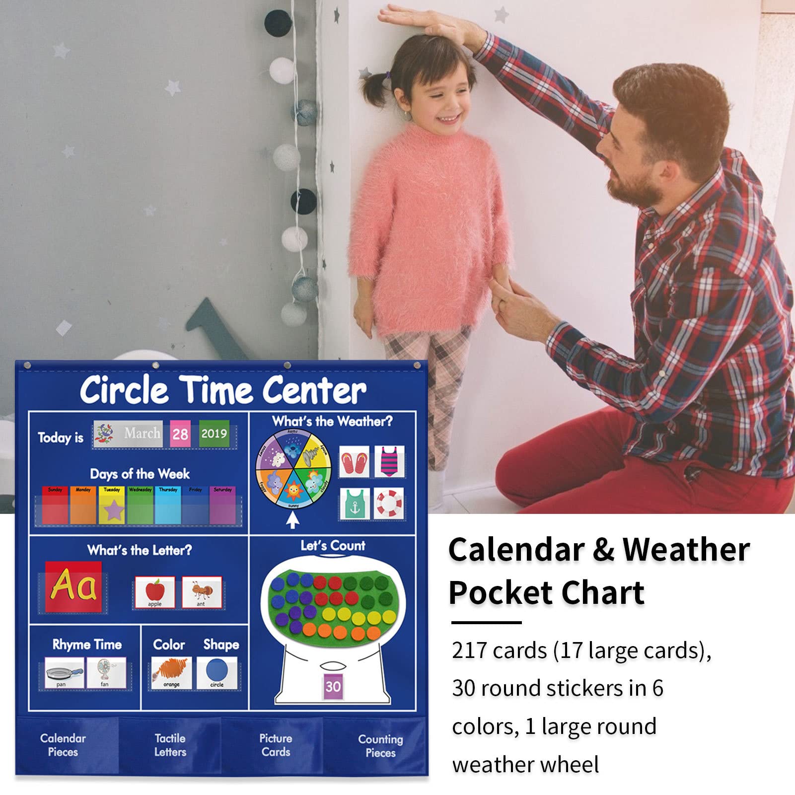 Toddler Calendar Learning For Home Circle Time Learning Center Pocket ...