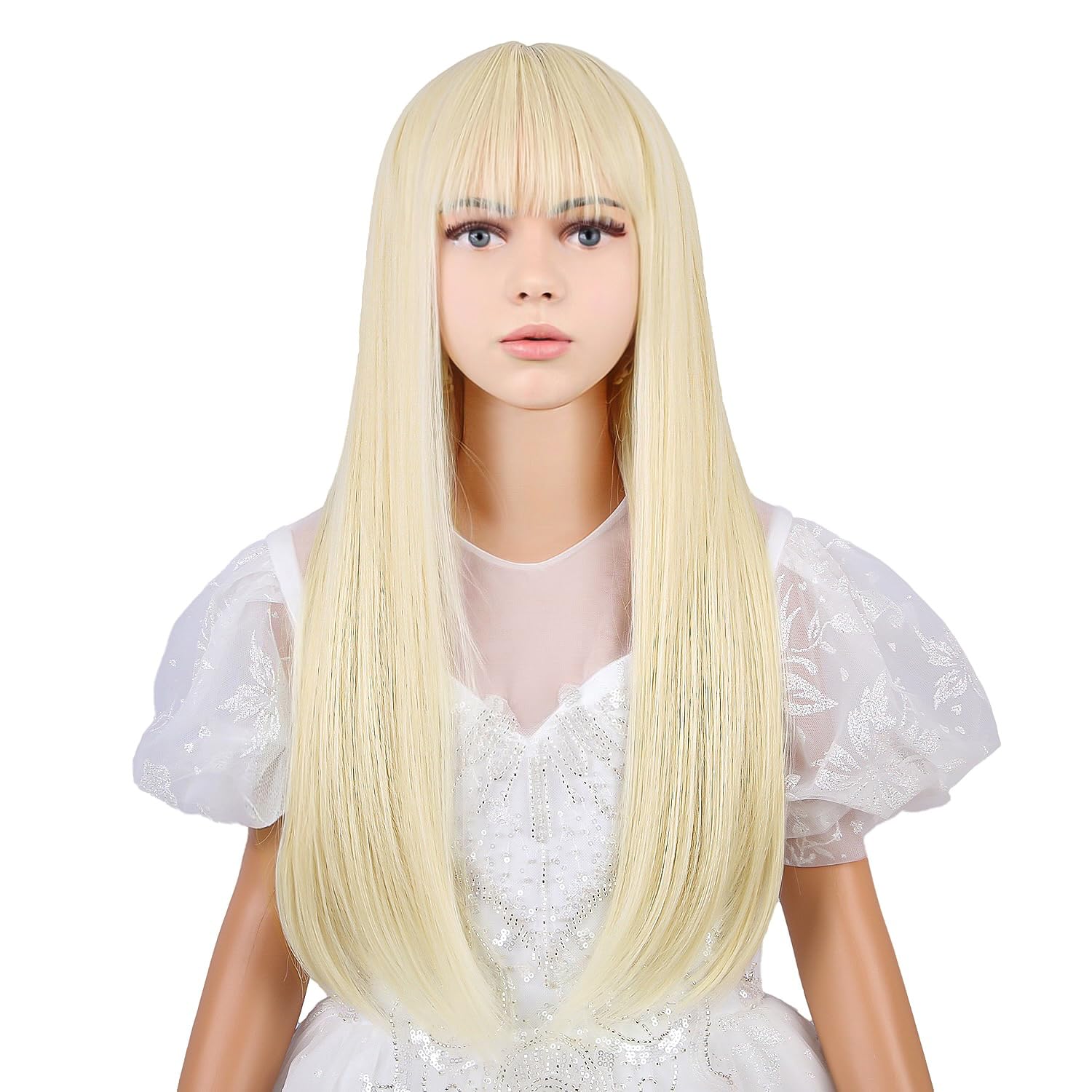 Amazon.com : WAVELNM Light Blonde Wig for Kids Child Blonde Wig with ...