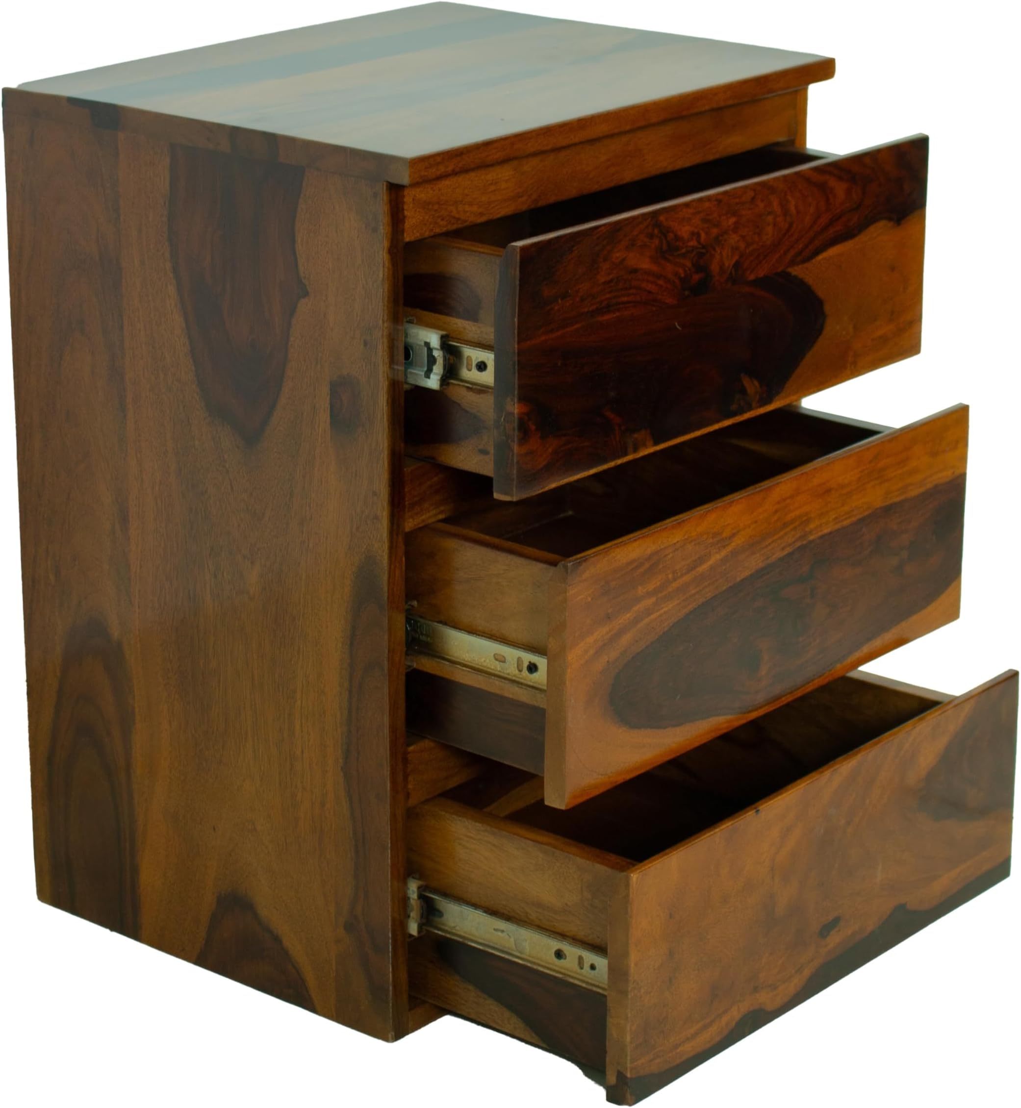 WOODMAZE Sheesham Wood Chest of 3 Drawers Multipurpose Storage Cabinet ...