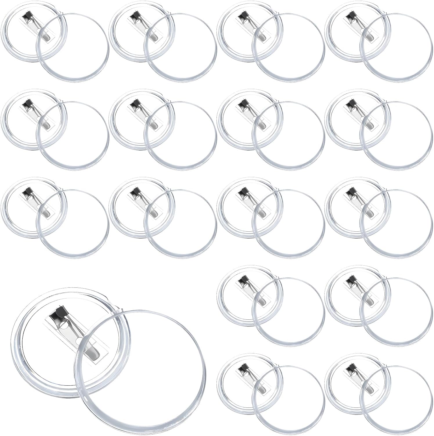 Amazon.com: 20 Pack 1.5 Inch Clear Button Pins, DIY Photo Badge Making ...