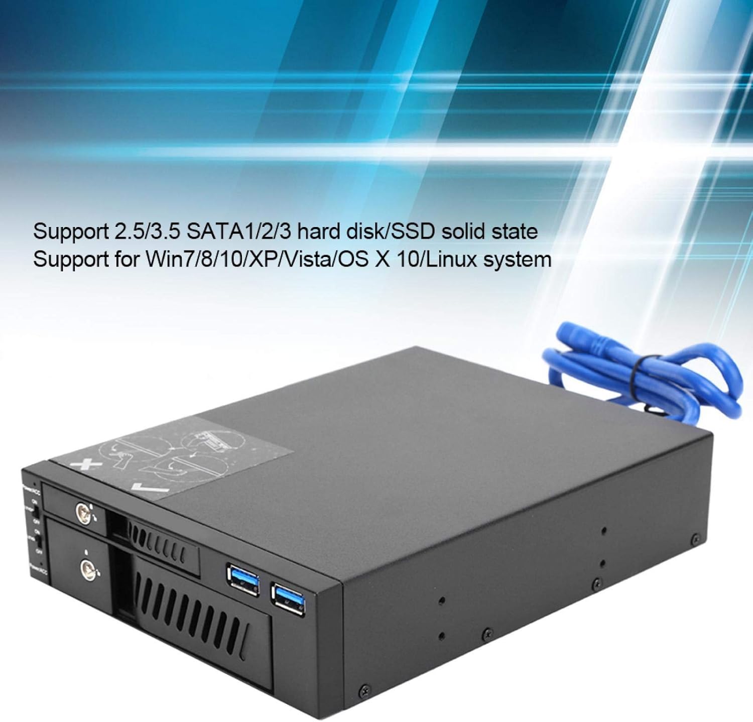 Hard Disk Mobile Rack, 2.5″/3.5″/SATA1 2 3/HDD/SSD DualDisk Optical ...