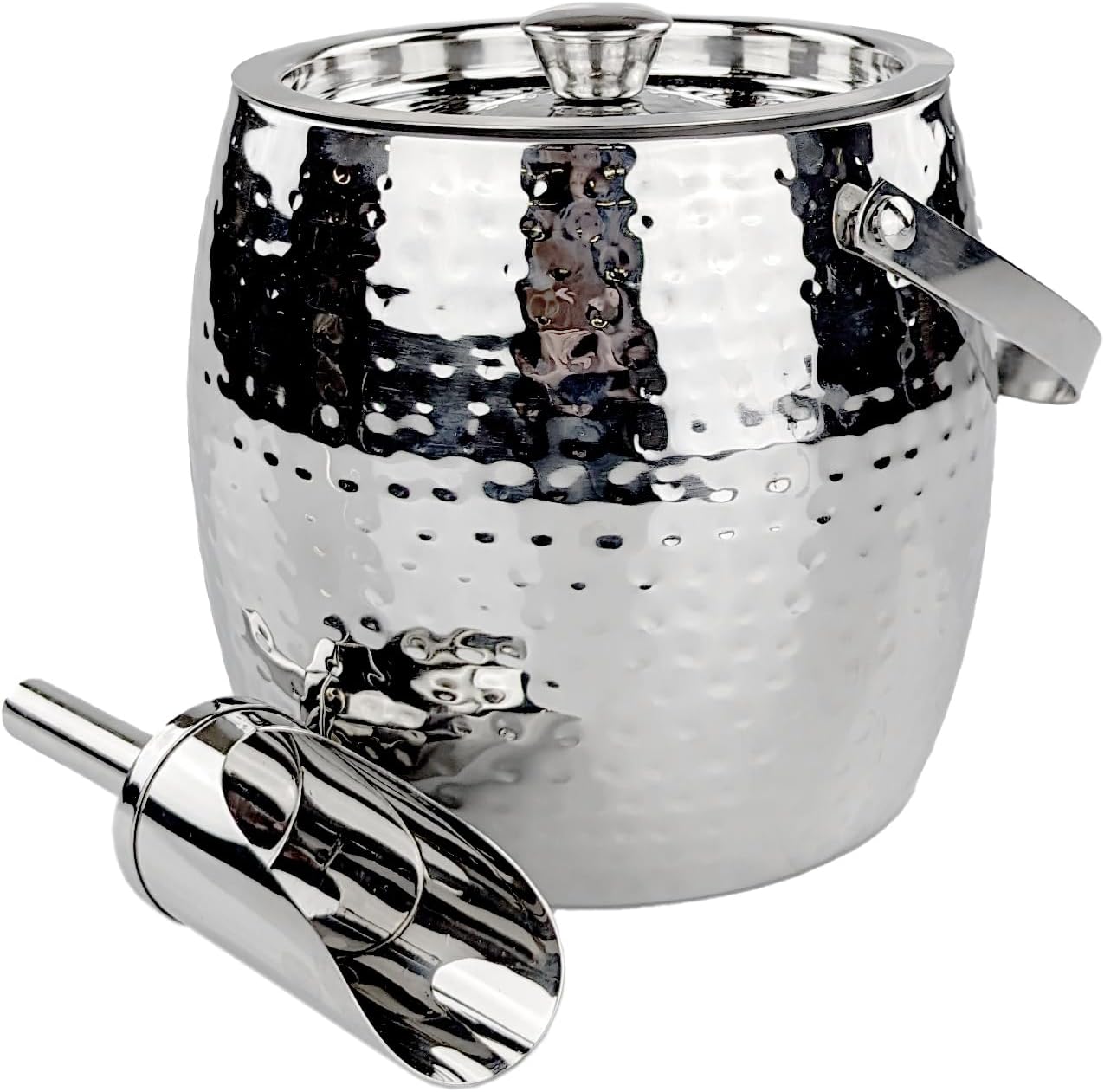 Amazon.com: MB Kitchen Ice Bucket with Scoop - Black Ice Bucket with ...