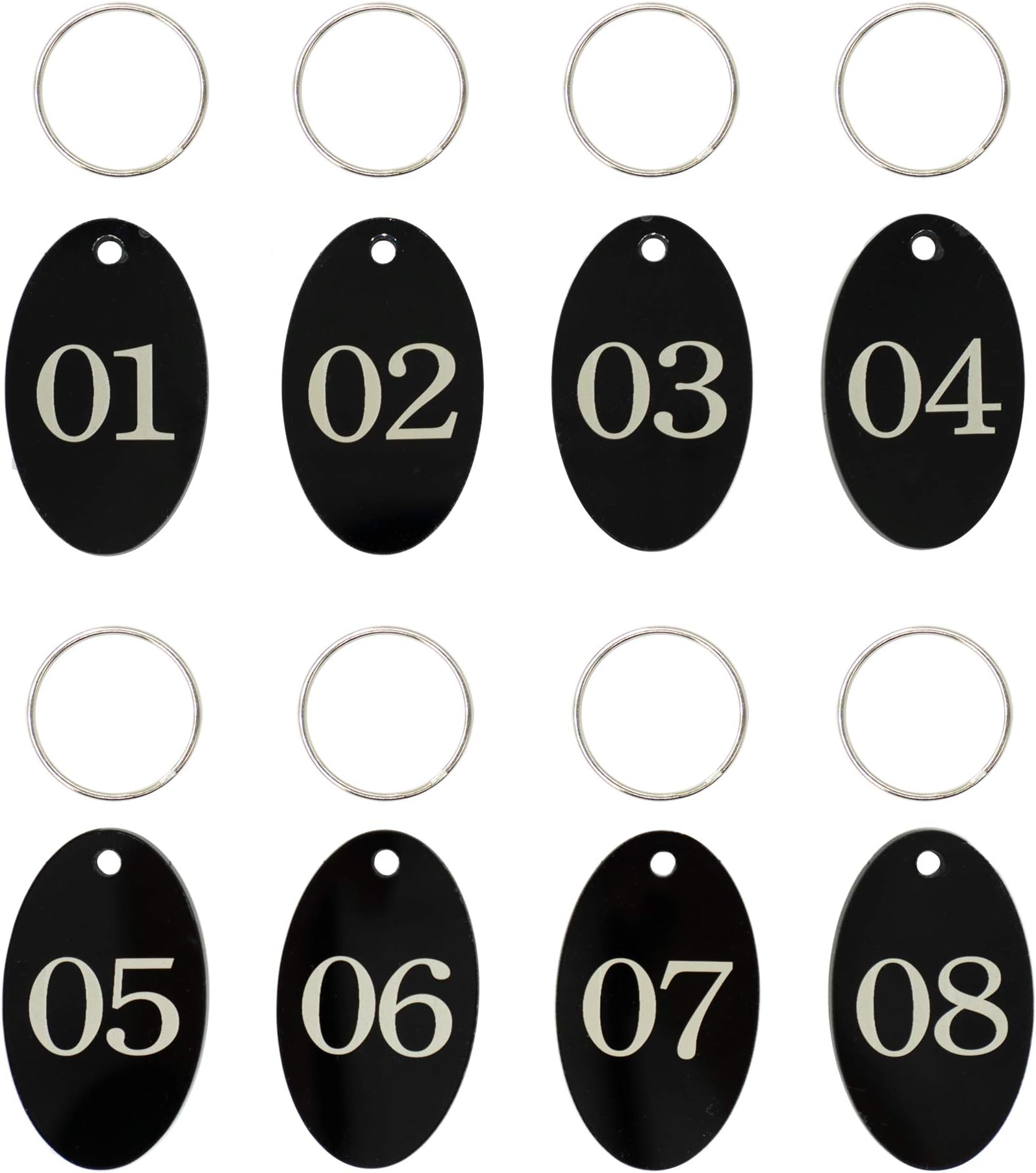 2-Set Round Numbered Tags 1-300, Double-Sided Plastic Coat Check ...