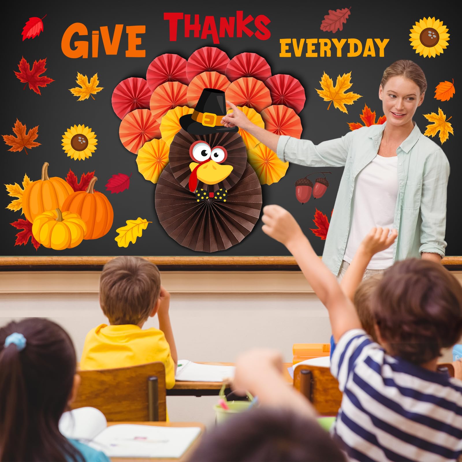 Give Thanks Bulletin Board Ideas Pilgrims & Indians Thanksgiving