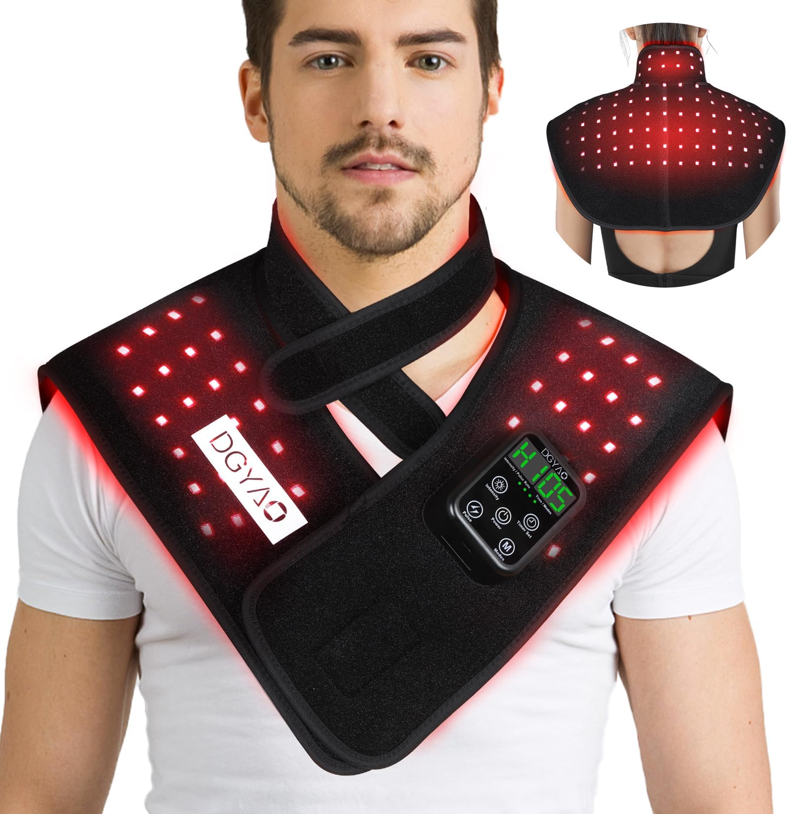 Amazon.com: TUOYR Cordless Red Light Therapy for Neck Shoulder Pain ...