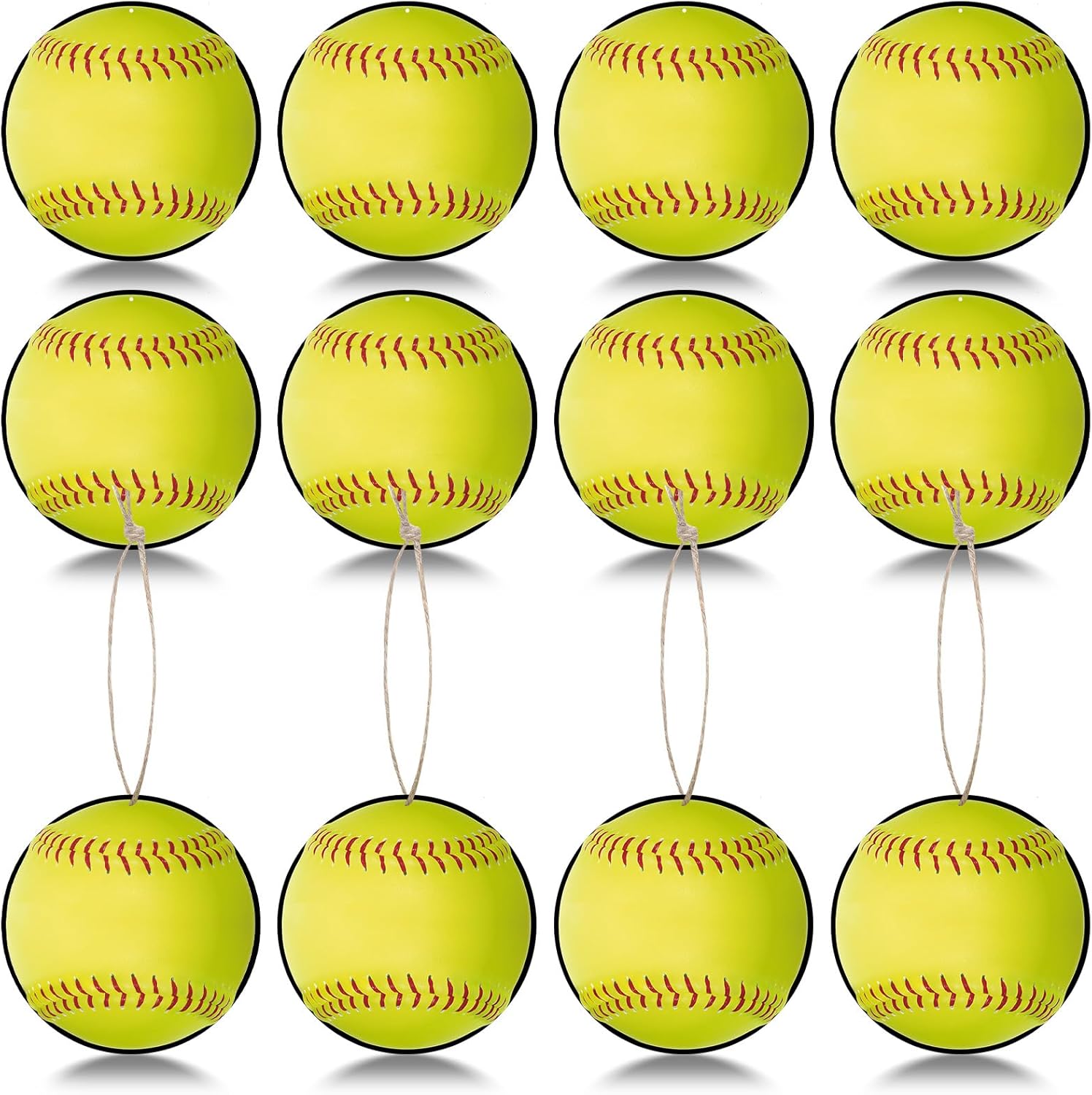 Amazon.com: AmazingSpark 12 Pcs Softball Cutouts 10" with Rope Softball ...