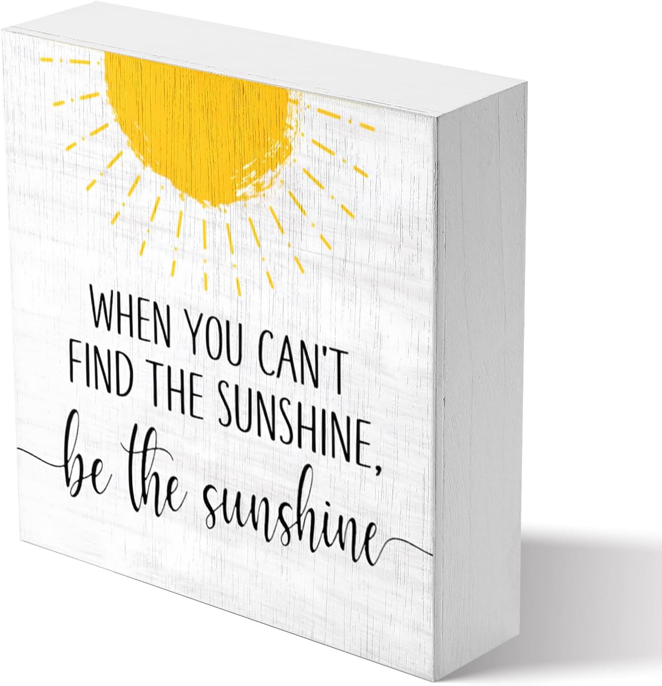 Amazon.com: Inspirational Sun Wood Box Sign Desk Decor, Rustic Blessed ...