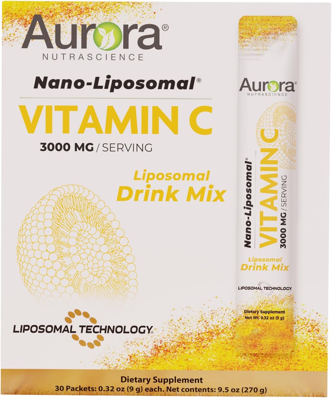 Amazon.com: Aurora Nutrascience, Nano-Liposomal Vitamin C, Vitamin Drink Mix, High Strength ...