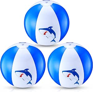 Amazon.com: Vertintong 12 Inch Inflatable Shark Beach Balls for Kids ...
