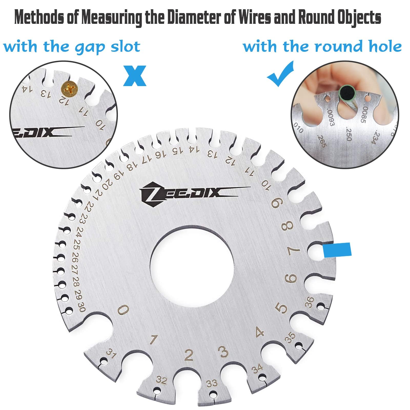 Snapklik.com : Standard Dual-Sided Round Wire Cable Sheet Gage ...