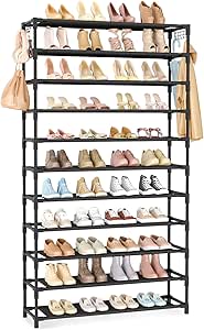 Amazon.com: VILICK 11 Tiers Tall Wide Shoe Rack 55 Pairs Large Capacity ...