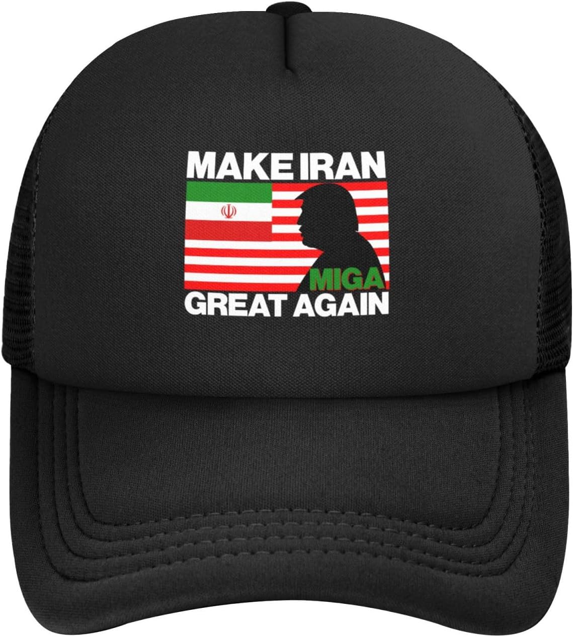 Owbnaa Make Iran Great Again Hat Mesh Cap Hat for Men Women Black P7 ...