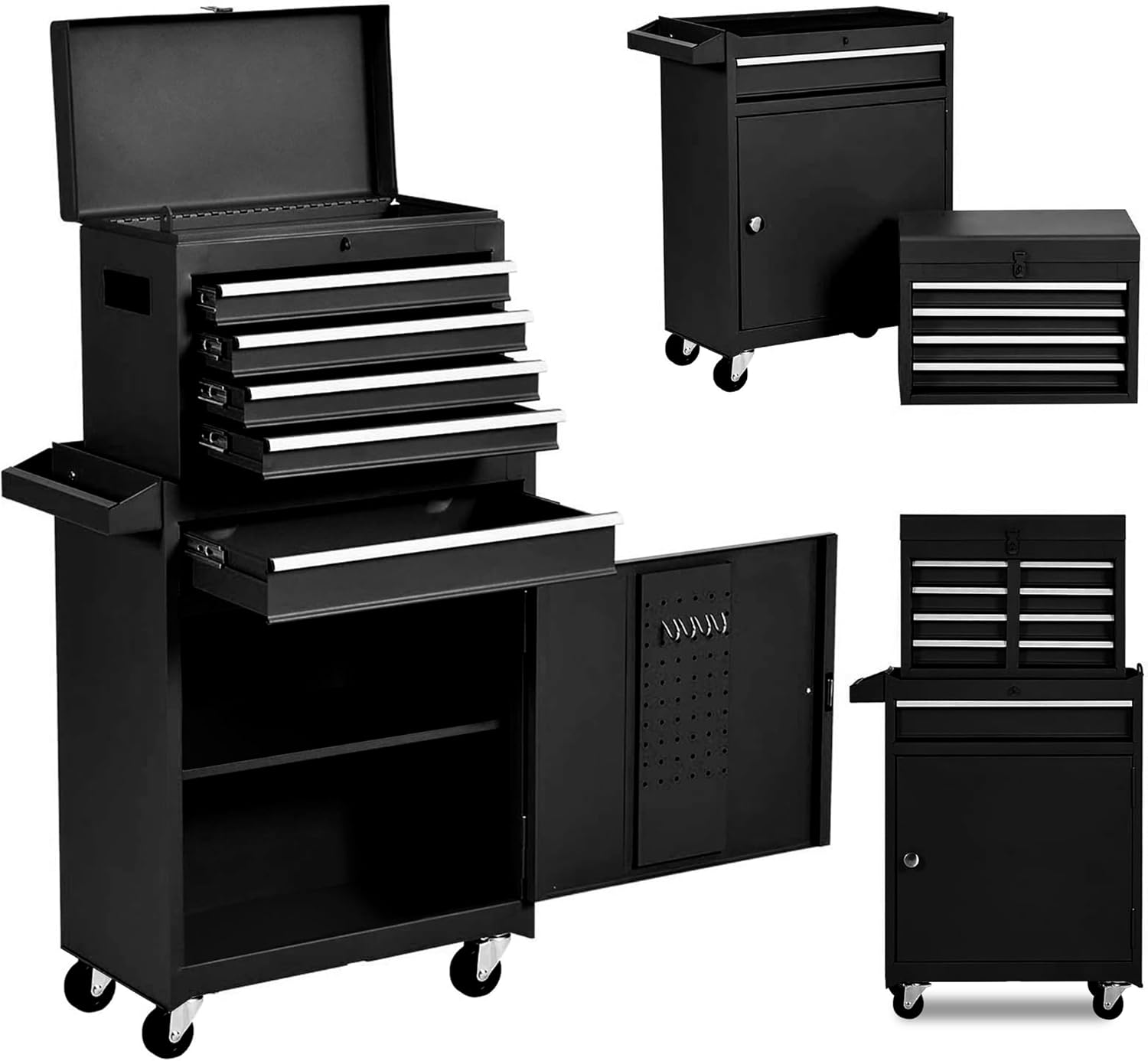 5 Drawer High Capacity Rolling Tool Chest with Wheels, Big Tool Storage ...