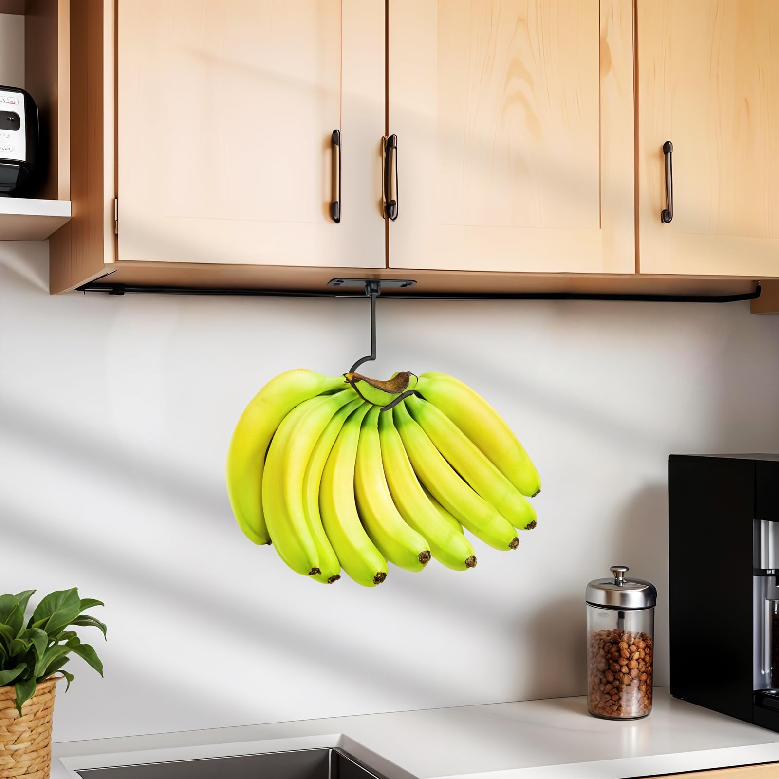 Snapklik.com : CAPHONT Banana Hook Under Cabinet, Foldable Metal Banana ...