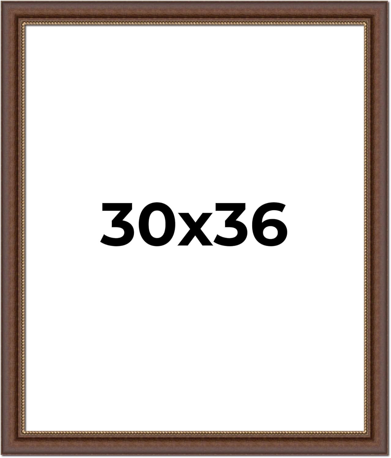 Amazon.com - 30x36 Frame Brown & Gold Beaded Copper Solid Wood Picture ...