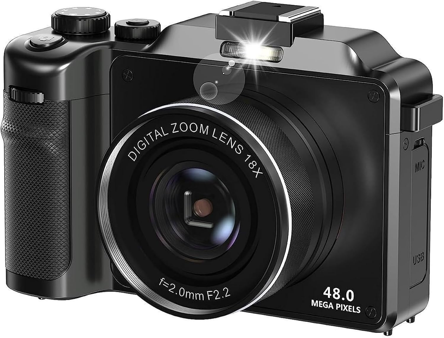 48MP Digital Photo Camera For Photography Dual Lens Selfie Camera 4K ...