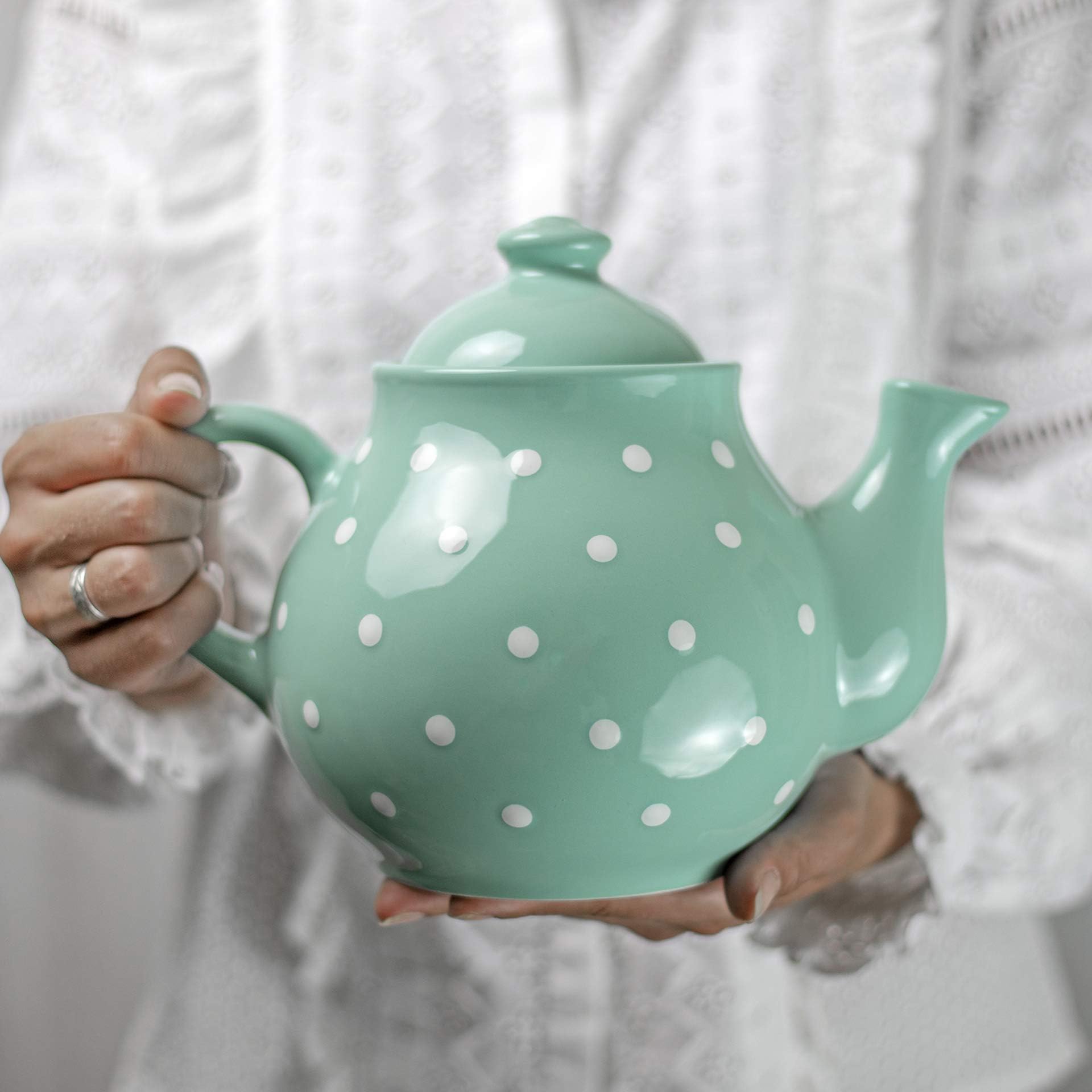 City to Cottage Ceramic 60 oz Teapot, Large Tea Pot for Bloomig and ...