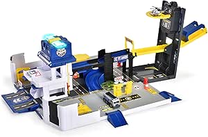 Dickie Folding Police Truck Toy Playset with Light and Sound, 42.5 cm ...