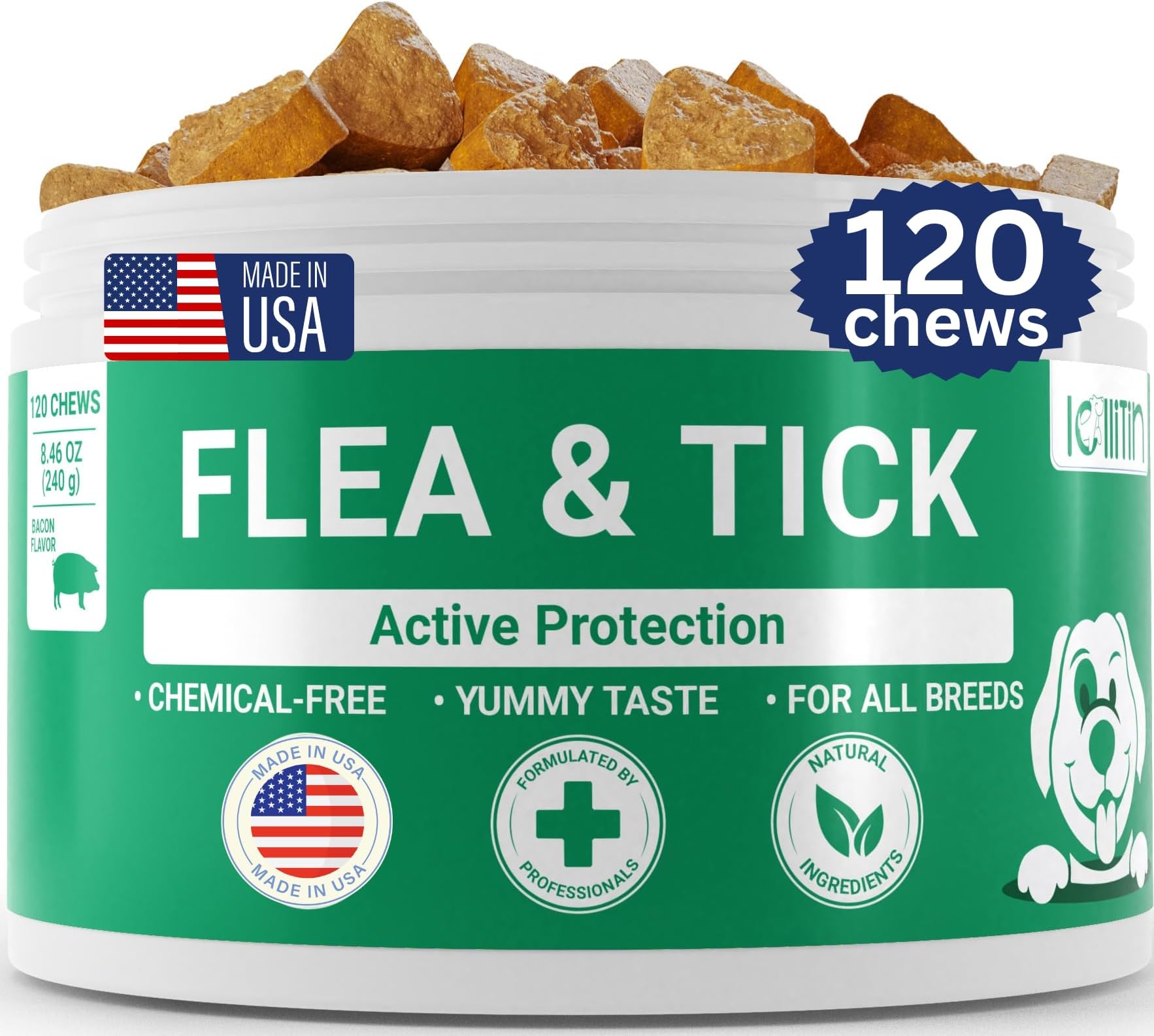Amazon.com: YoYoBay Flea and Tick Prevention for Dogs Chewable - 180 ...