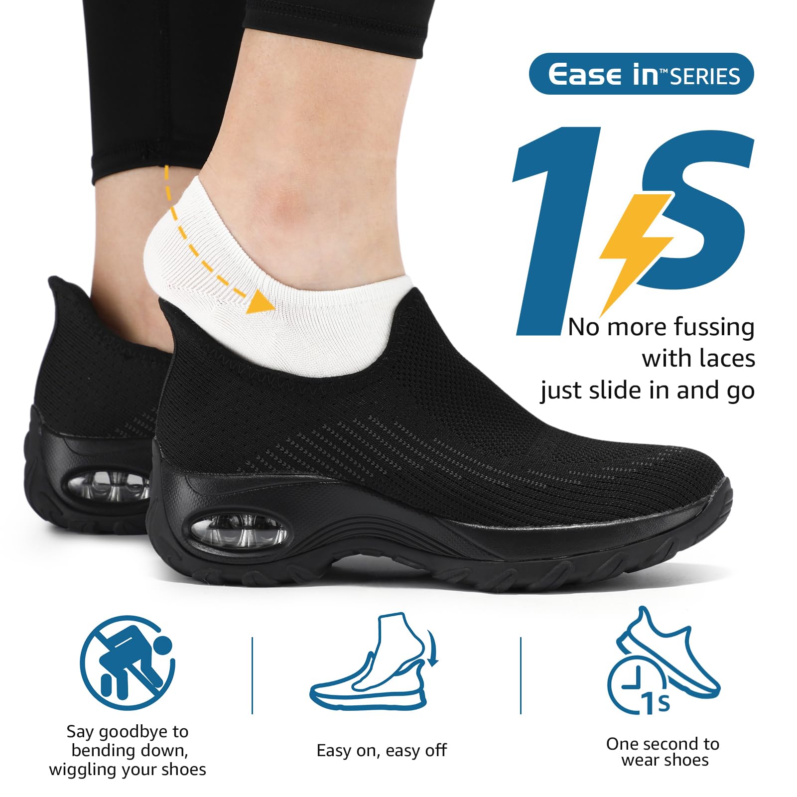 Snapklik.com : Slip Ins Walking Shoes Women Hands Free Slip On ...